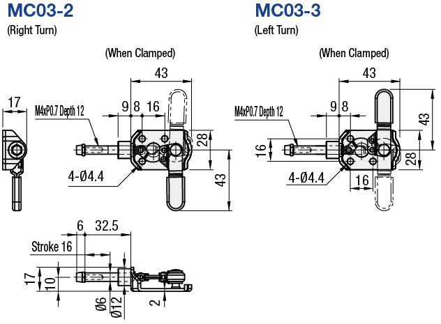 Toggle Clamps - Horizontal (Flange Base) | MISUMI | MISUMI Indonesia